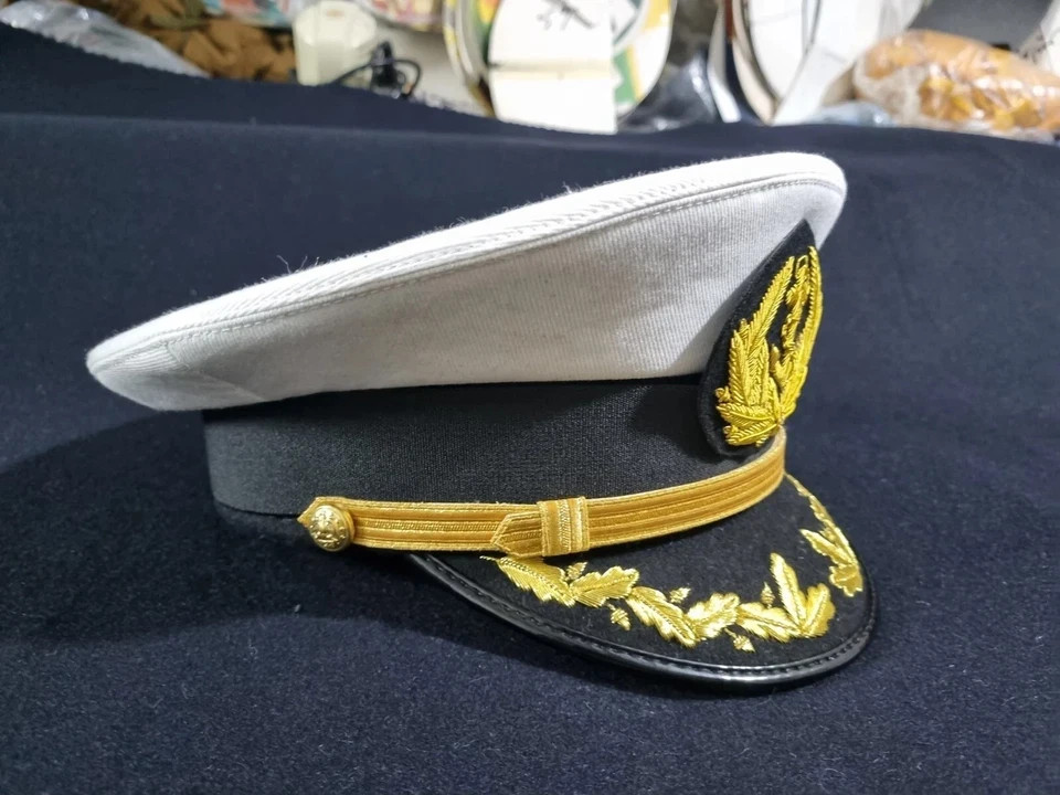 American Navy Captain Cap – US Naval Officer Dress Hat – White Military ...