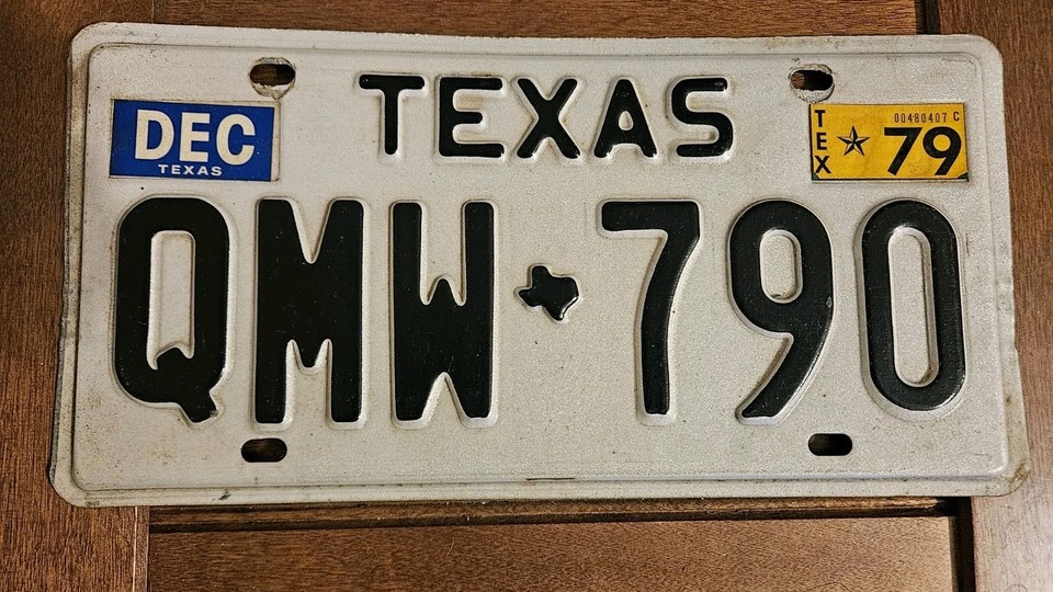 PAIR Vintage 1975 Texas License Plates QMW790 | eBay