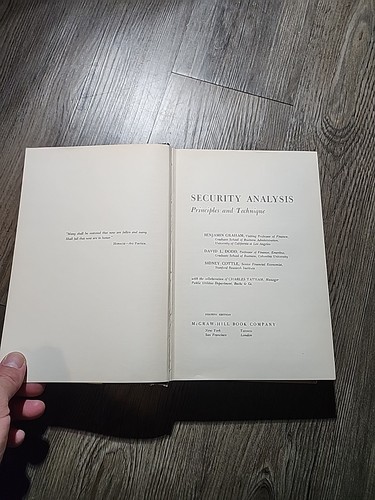 Security Analysis: Principles & Technique, 4th Edition by Graham, Dodd ...