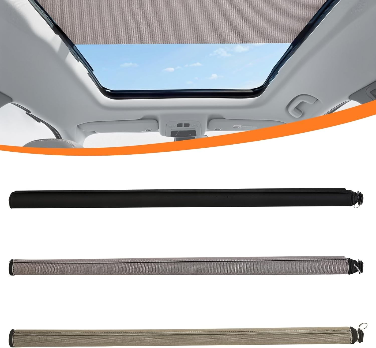Car Panorama Sunroof Sunshade Curtain Cover Sun Shade Roller Blind ...