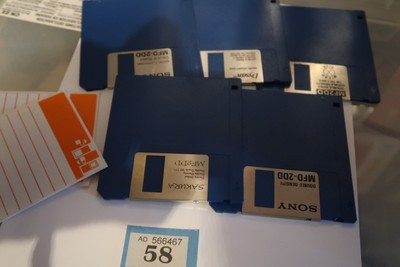 5 Amiga Formatted Blue 3.5" DS DD Blank Disks Verified VGC Atari PC ...