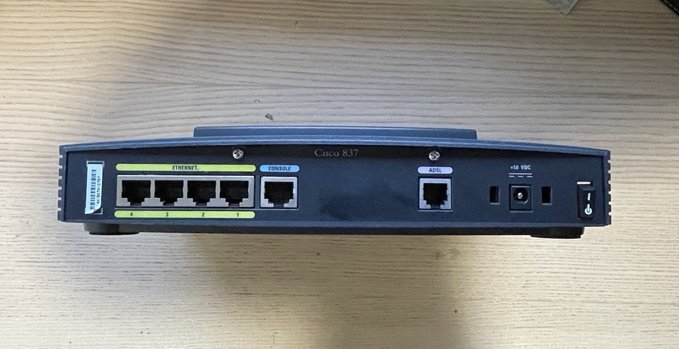 Cisco 837 4-Port ADSL Ethernet LAN Router Series 800A NO PSU | eBay UK