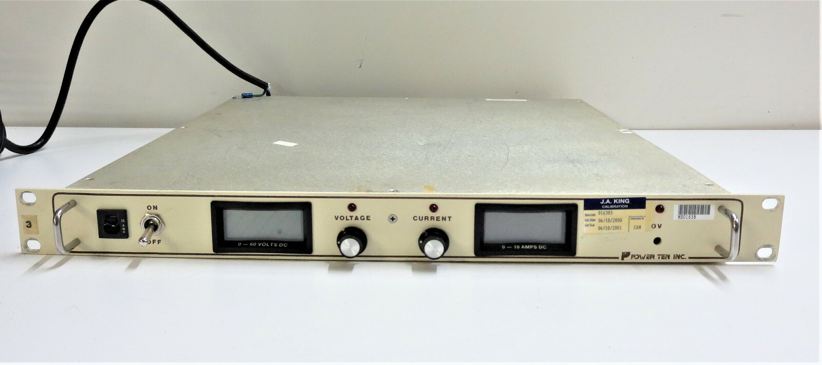 POWER TEN INC 3300D-6010 POWER SUPPLY; 95-127 VOLTS 50/60Hz; CAGE 61987 ...