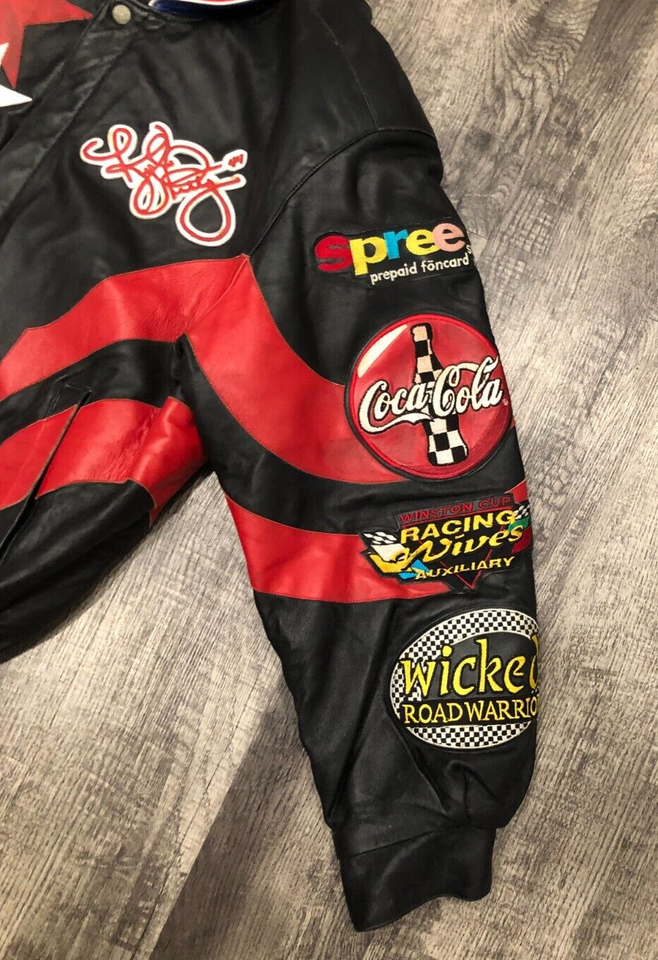 Jeff Hamilton Kyle Petty Charity Ride Leather Jacket SZ XL | eBay