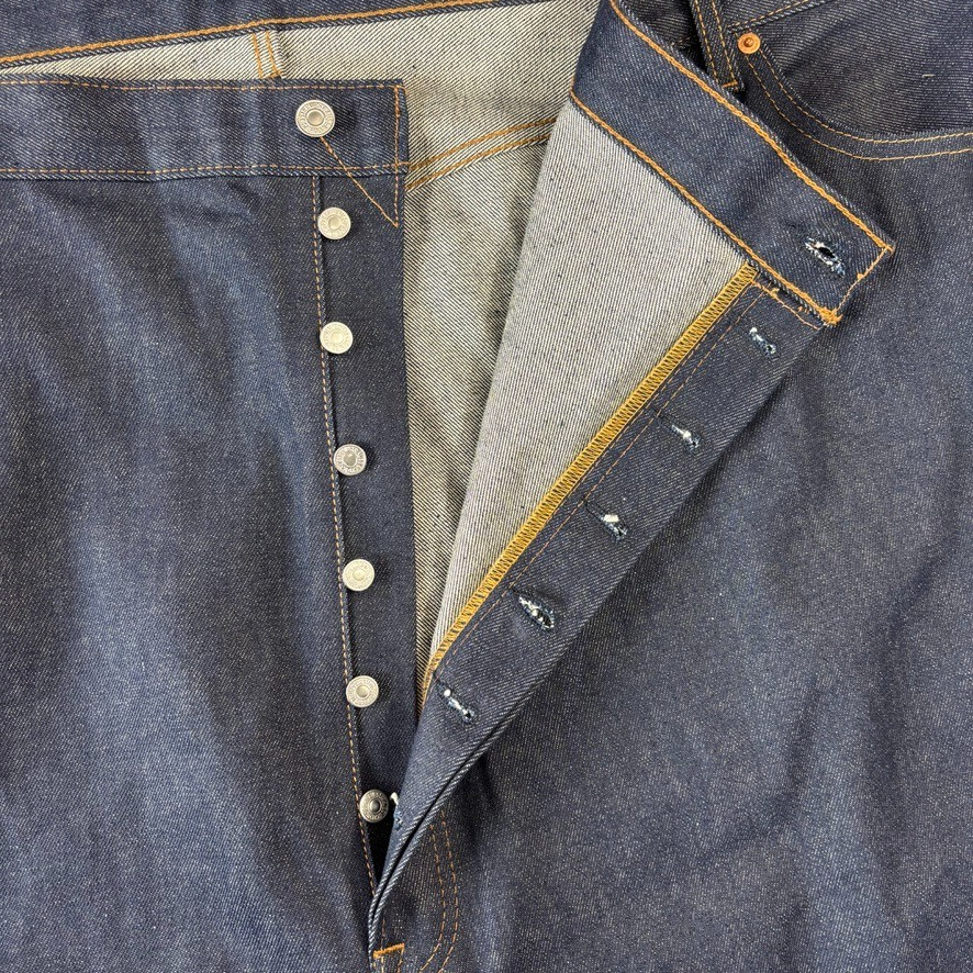 Levis 501xx Jeans Mens 60x30 Indigo Butter Fly Straight Denim Preppy ...