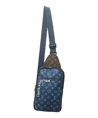 LOUIS VUITTON Avenue Sling Bag M23782 blue x brown | eBay LOUIS VUITTON Avenue Sling Bag M23782 blue x brown | eBay