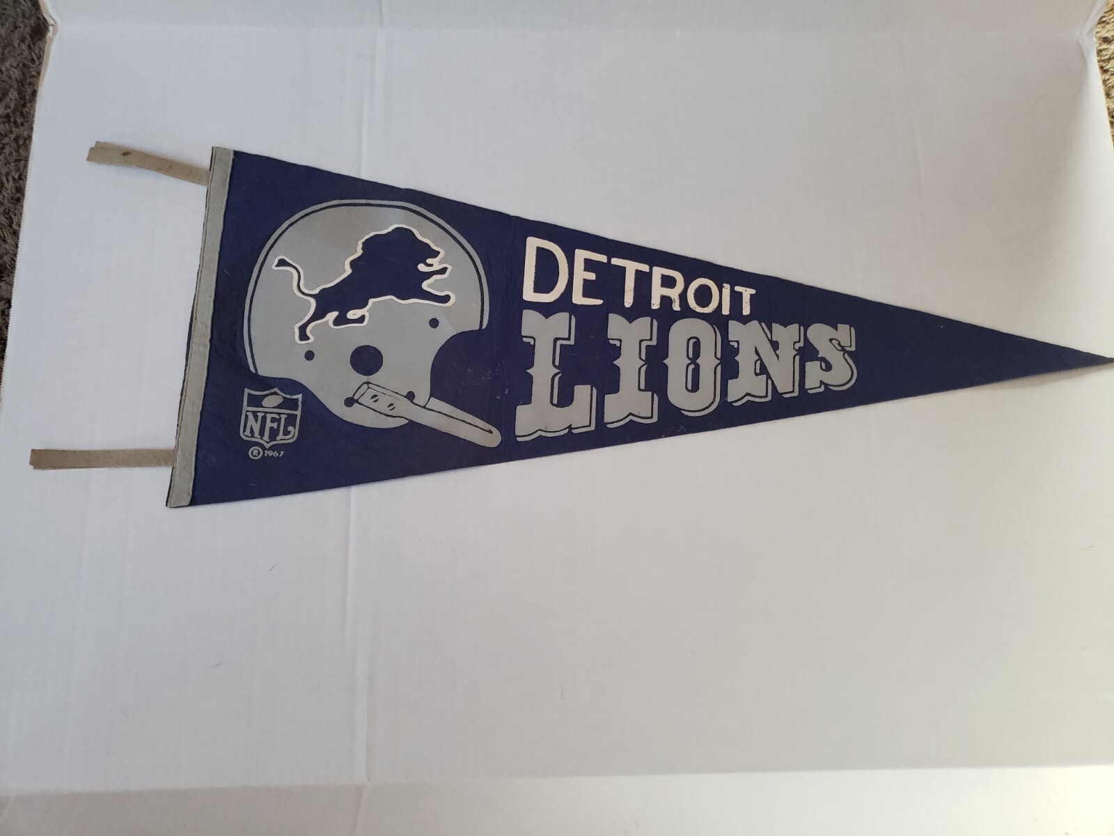 Vintage NFL Detroit Lions Single Bar Helmet 29" Felt Pennant | eBay
