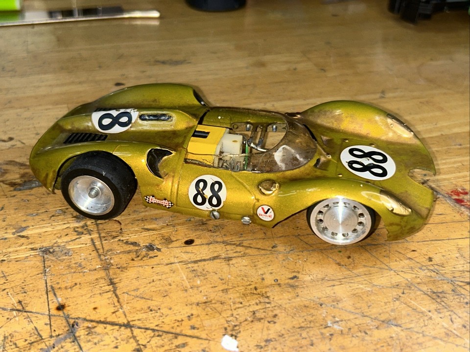Runner Slot Car 124 scale homemade chassis brass | eBay