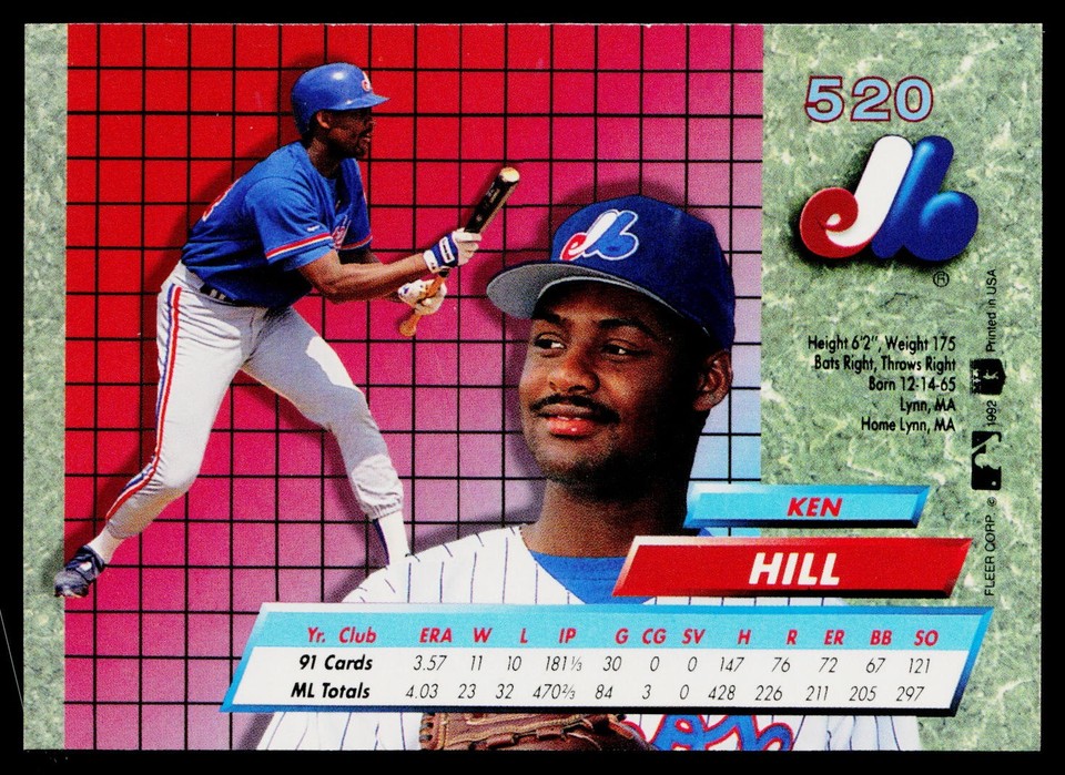 1992 Ultra #520 Ken Hill Montreal Expos | eBay