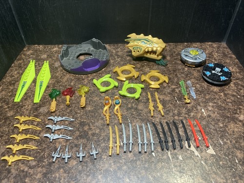 Lego Ninjago Lot Techno Blades Spinners Weapons Golden Dragon Combined ...