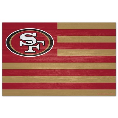 SAN FRANCISCO 49ERS AMERICANA FLAG WOOD SIGN 11"x17" NEW WINCRAFT 👀 | eBay