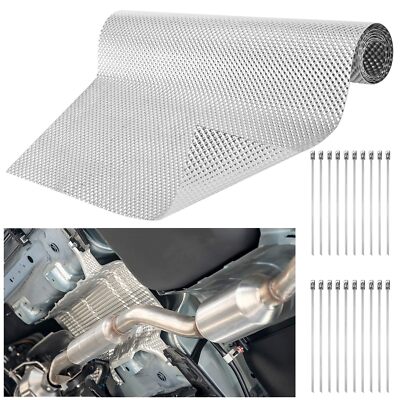 12x39 Inch Exhaust Heat Shield Automotive Aluminum Exhaust Heat Wrap | eBay