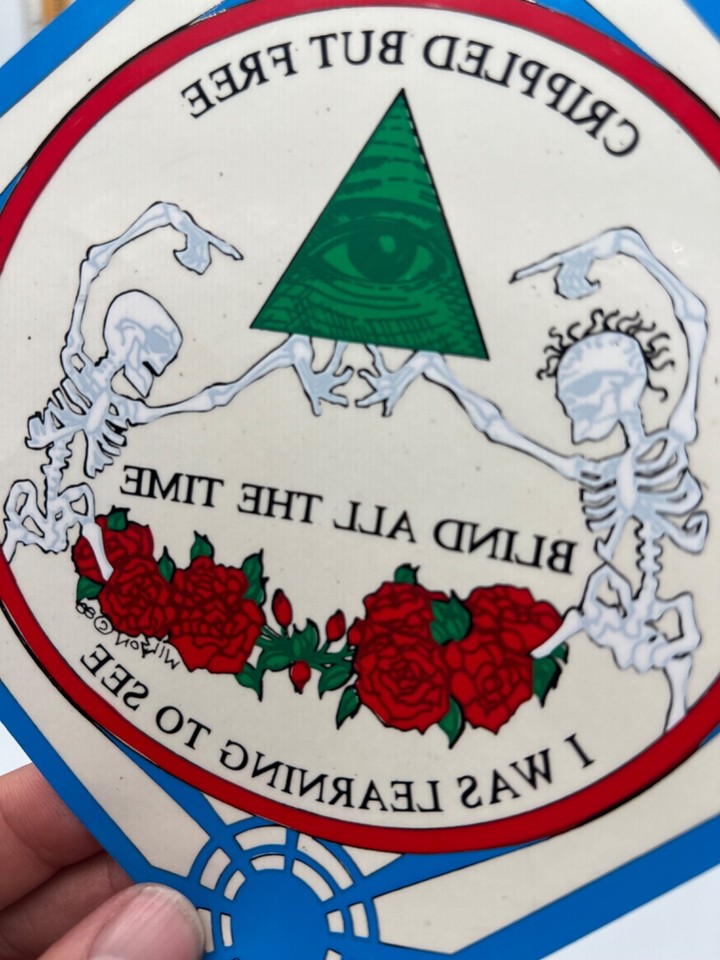 Vintage Grateful Dead "Skull & Roses" Psychedelic Hippy Window Sticker ...