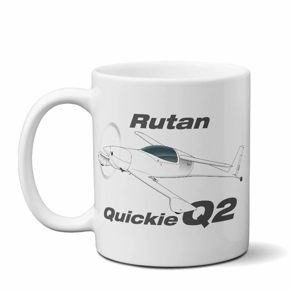 Flyboy Toys Rutan Quickie Q2 Airplane Ceramic Mug - Personalized w/ N ...