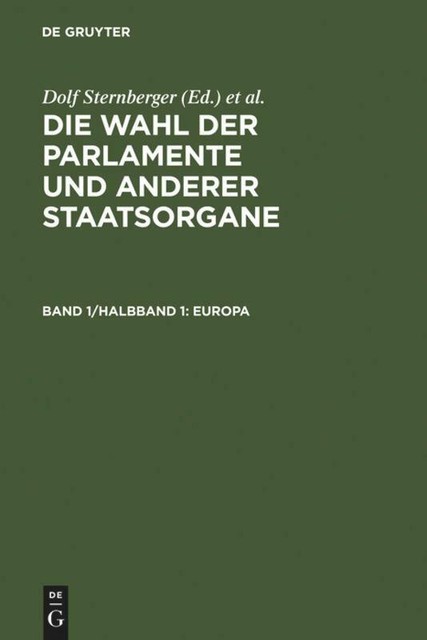 Europa von Dolf Sternberger Bernhard Vogel Dieter Nohlen Klaus ...