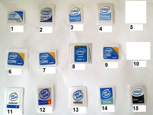 Intel inside stickers Core i3 i5 i7, Core 2 Duo, Xeon , Pentium ...