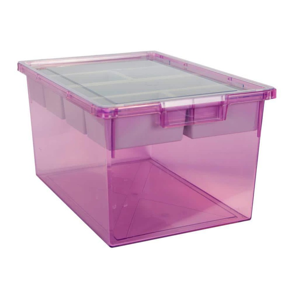 StorSystem Storage Containers 12" Stackable Totes Clear Plastic ...