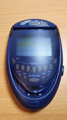2003 Blue Radica Lighted Solitaire Electronic Handheld Game Flip Cover ...