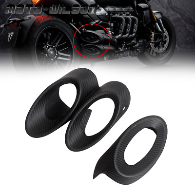 For Triumph Rocket III 20-22 100% Carbon Fiber Exhaust Pipe End Cap ...