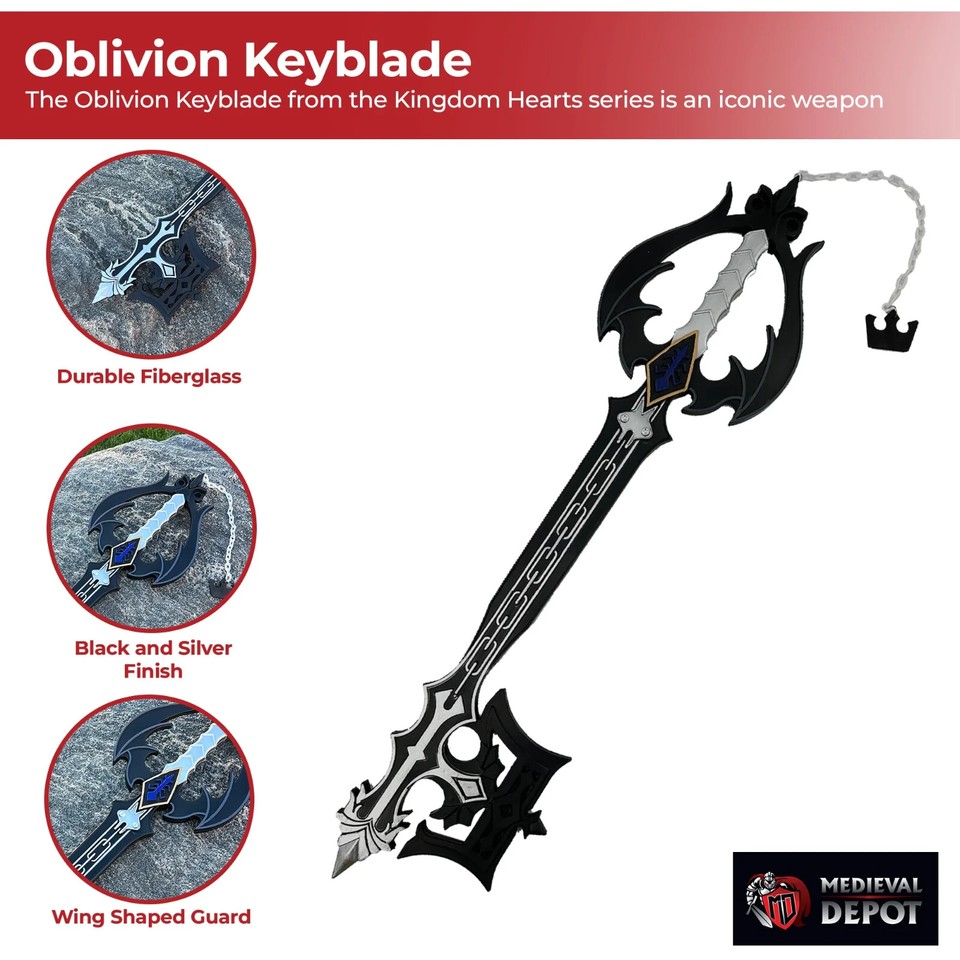 Kingdom Hearts Oblivion Keyblade A Dark and Powerful Replica Sword ...