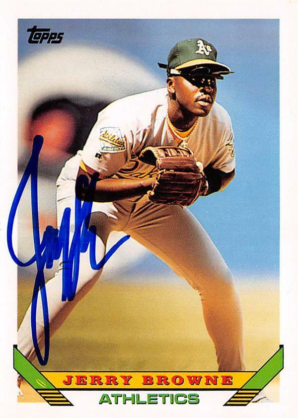 Jerry Browne autographed Baseball Card (Oakland Athletics) 1993 Topps ...
