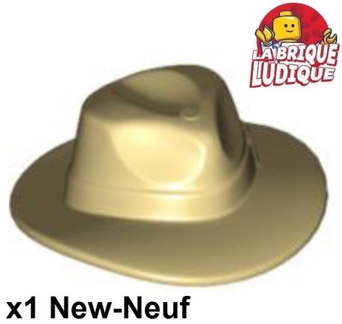 Lego 1x Minifig Headgear Hat Cowboy Cap Fedora Beige/Tan 61506 New ...