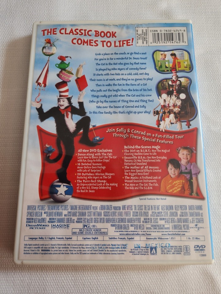 Dr. Seuss' The Cat In The Hat (DVD, 2004, Widescreen) BUY 2 GET 1 FREE ...