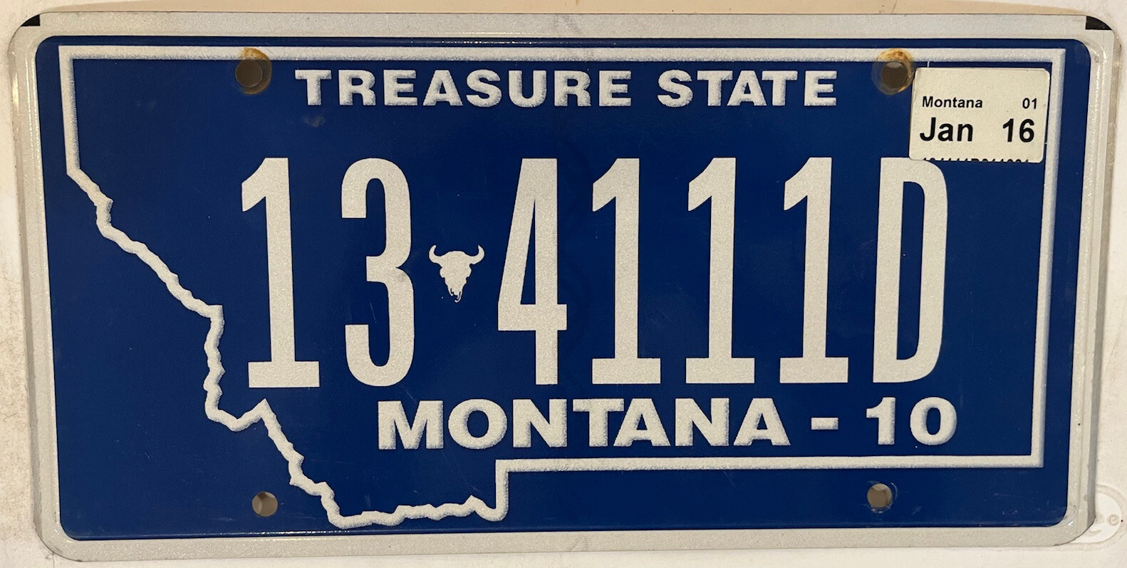 TRIPLE digit 1 111 RAVALLI county 13 license plate repeating 111D ...