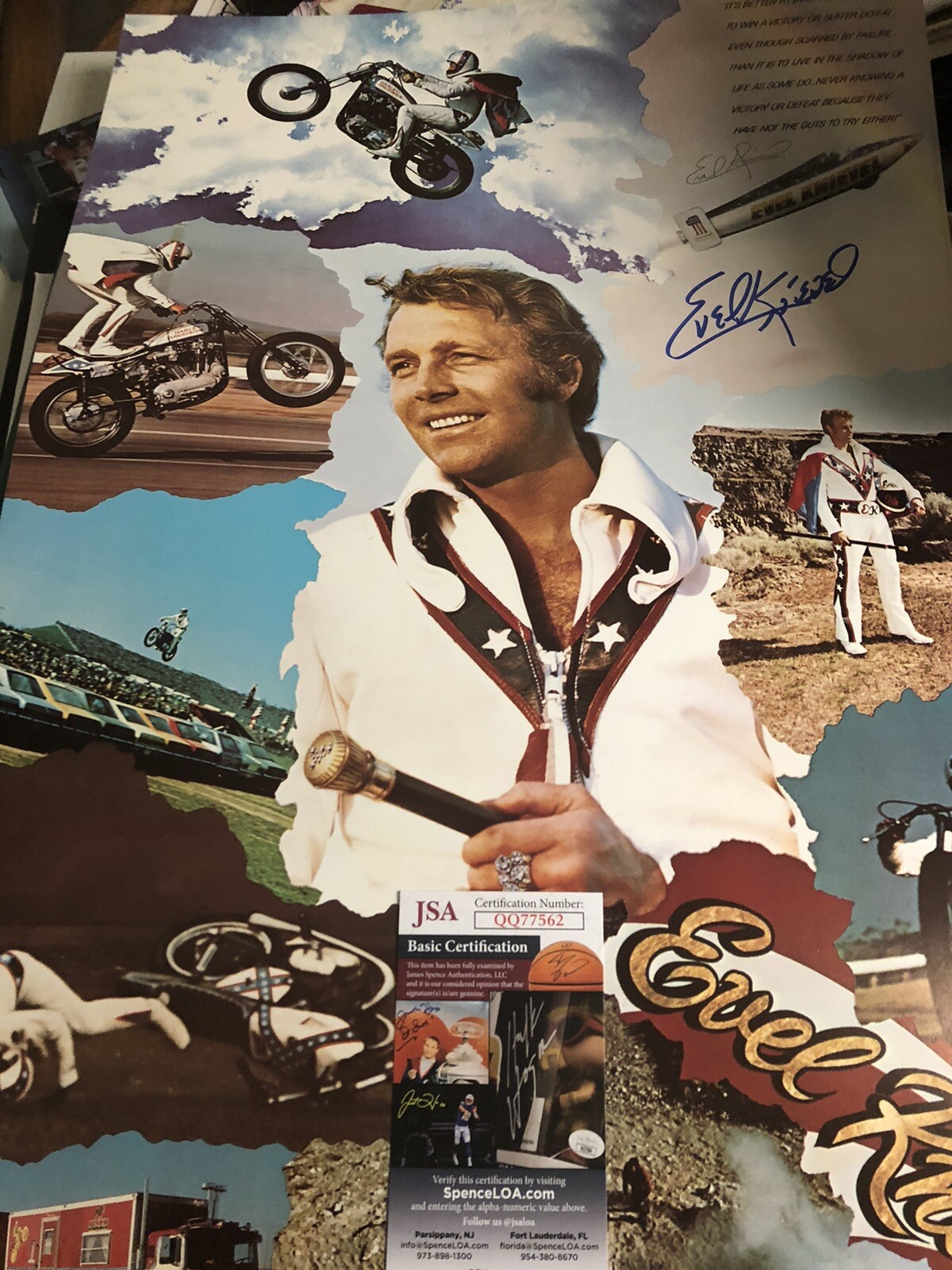 Evel Knievel Autographed Memorabilia | Signed Photo, Jersey ...
