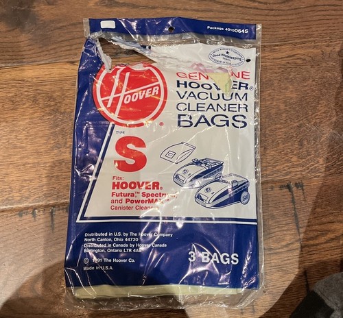 Hoover Type S Futura/Spectrum Vacuum Cleaner Replacement Bags, Package ...