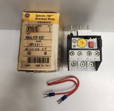 NEW OLD STOCK! GE GENERAL ELECTRIC 0.8-1.1A OVERLOAD RELAY CR7G1TE | eBay