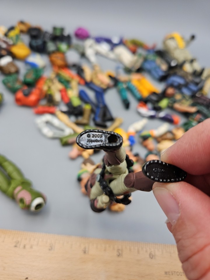 Vintage Gi Joe Action Figure Parts Lot Heads Legs Bust Bodies ARAH 3.75 ...