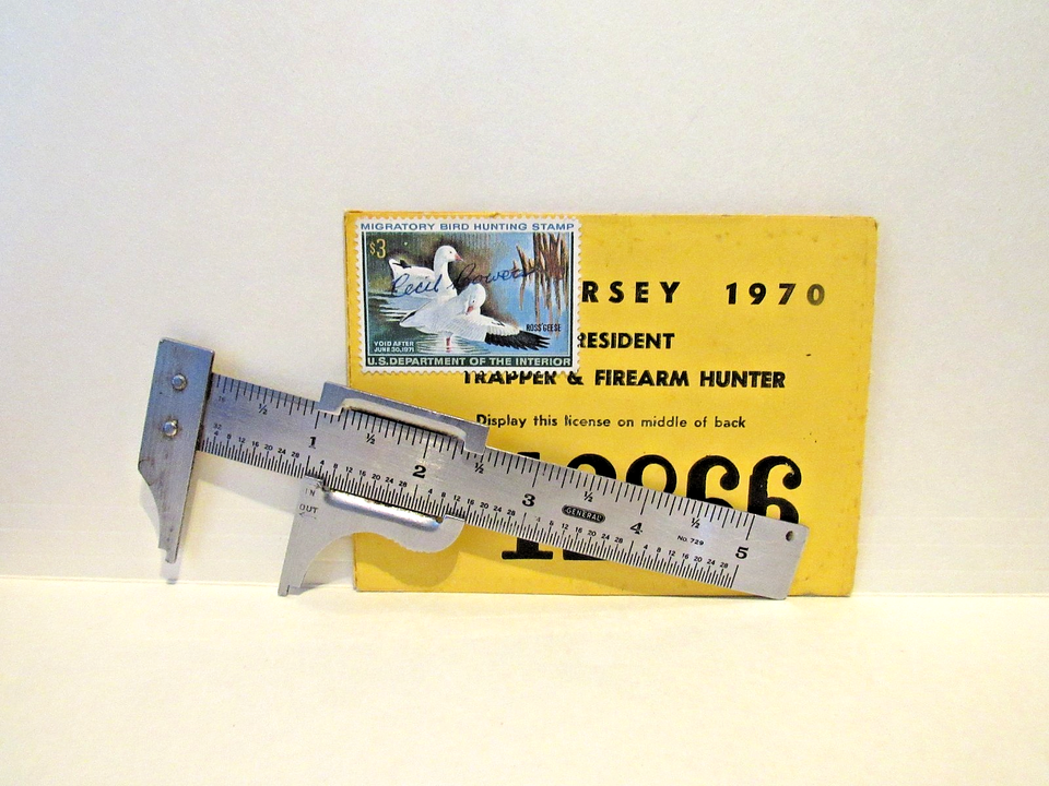 NJ Resident Trapper/Hunter License & Migratory Bird Stamp - Vintage ...