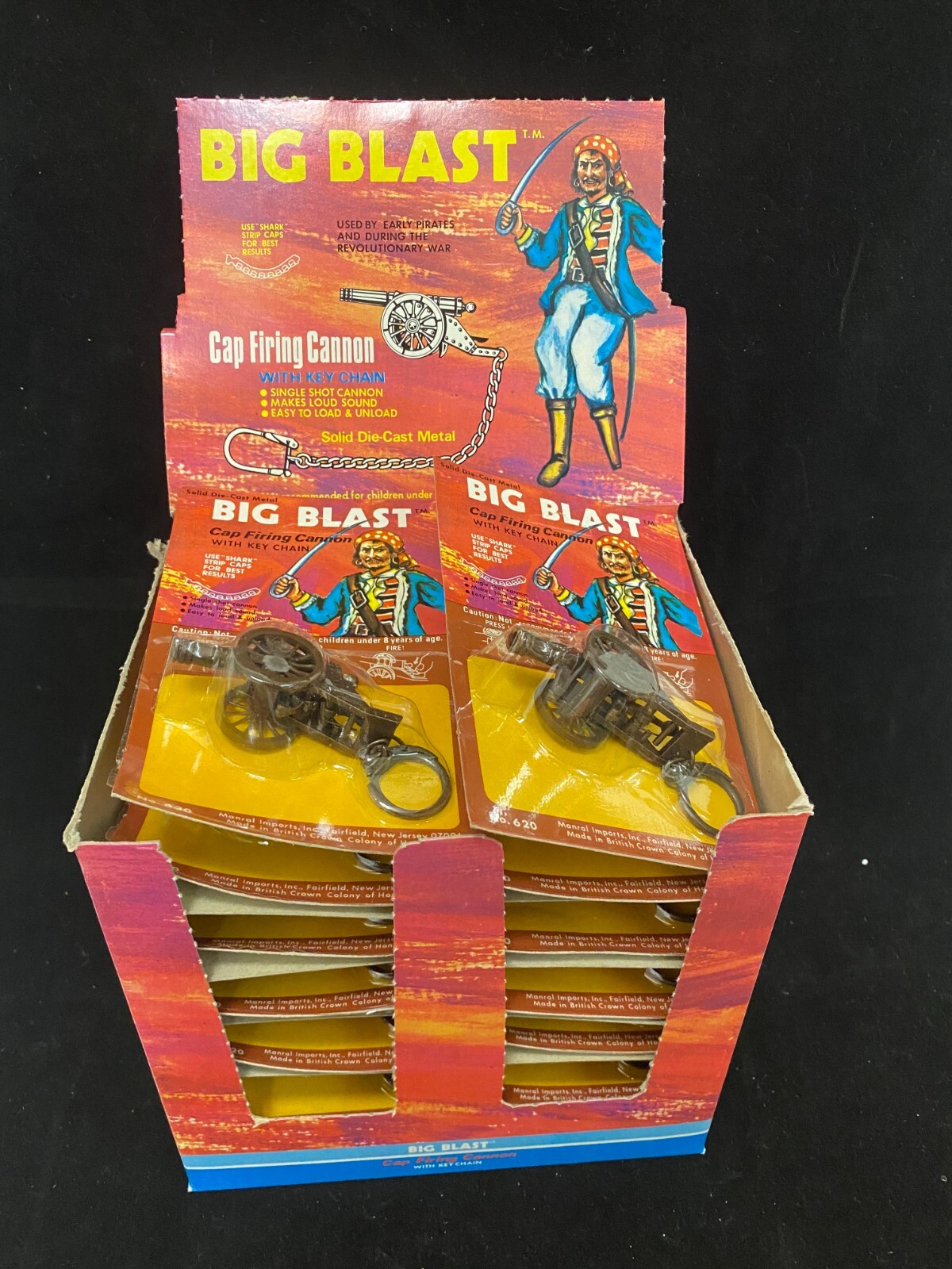 FULL STORE DISPLAY VINTAGE DIE CAST METAL BIG BLAST CAP FIRING CANNON ...