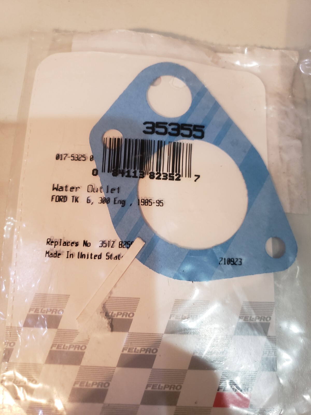 35355 Felpro Water Outlet Gasket New for E150 Van E250 E350 F150 Truck ...