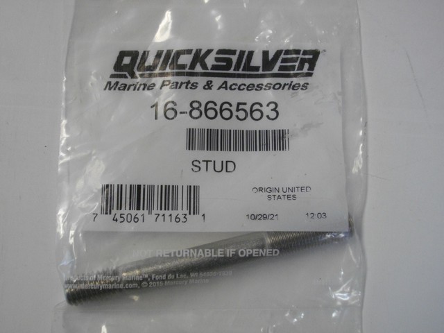 Mercury Mercruiser Quicksilver Oem Part # 16-866563 Stud For 3x for ...