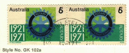 Australia #498 used Pair (2 stamps) Rotary International | eBay