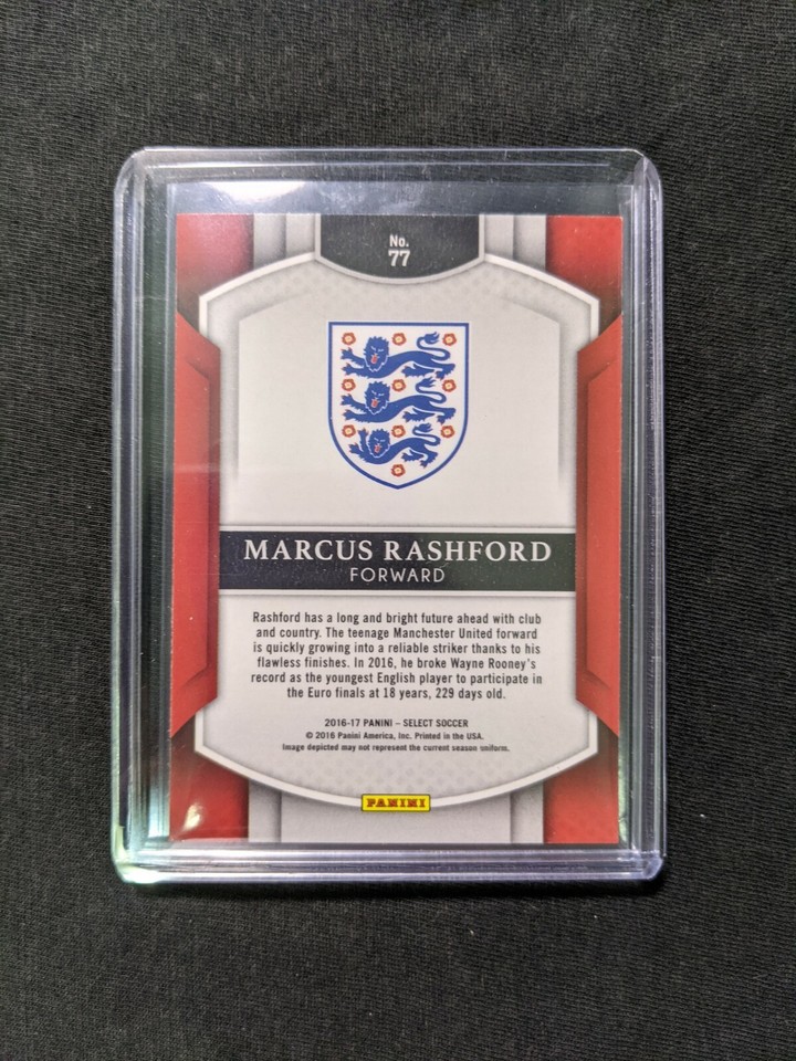 2016-17 Panini Multi-Colour Select Terrace #77 Marcus Rashford RC ...