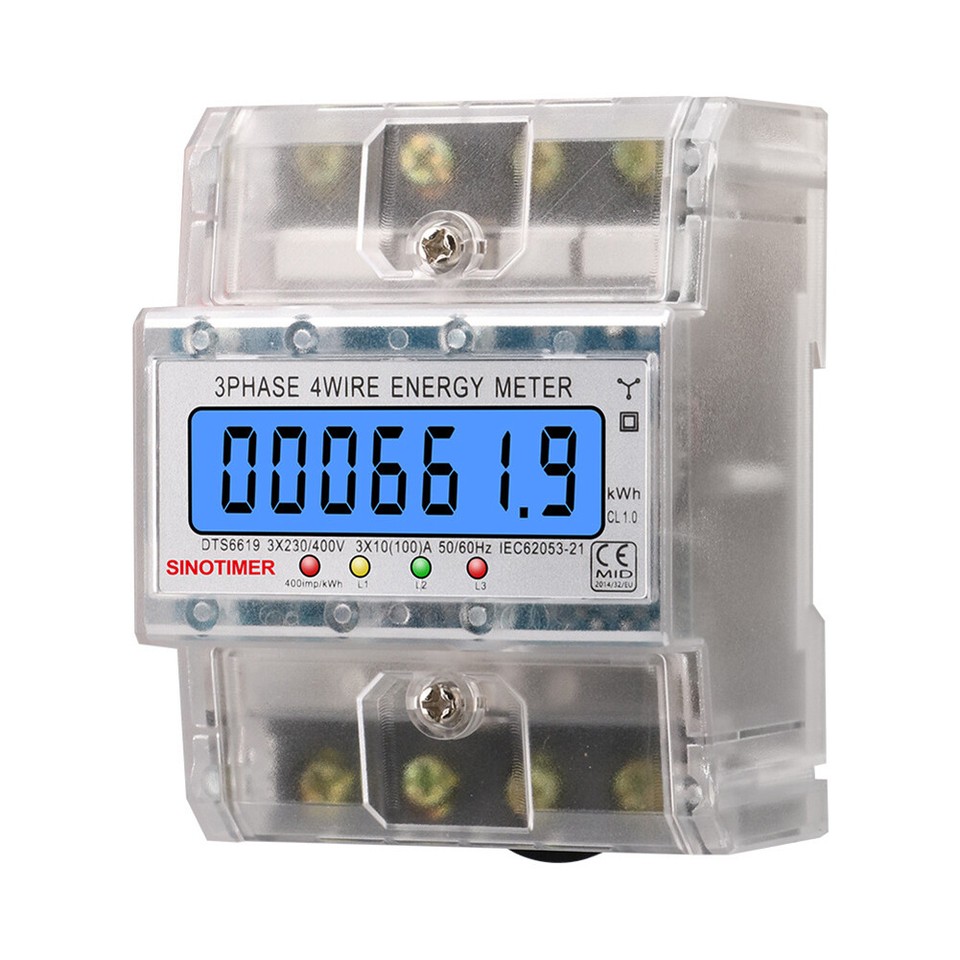 AC 3*230/400V Energy Meter 3 Phase 4 Wires Electric Energy Meter for ...