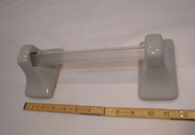 *Slate Gray* Ceramic Towel Bar Brackets-Post Holder with 24" pole / rod ...