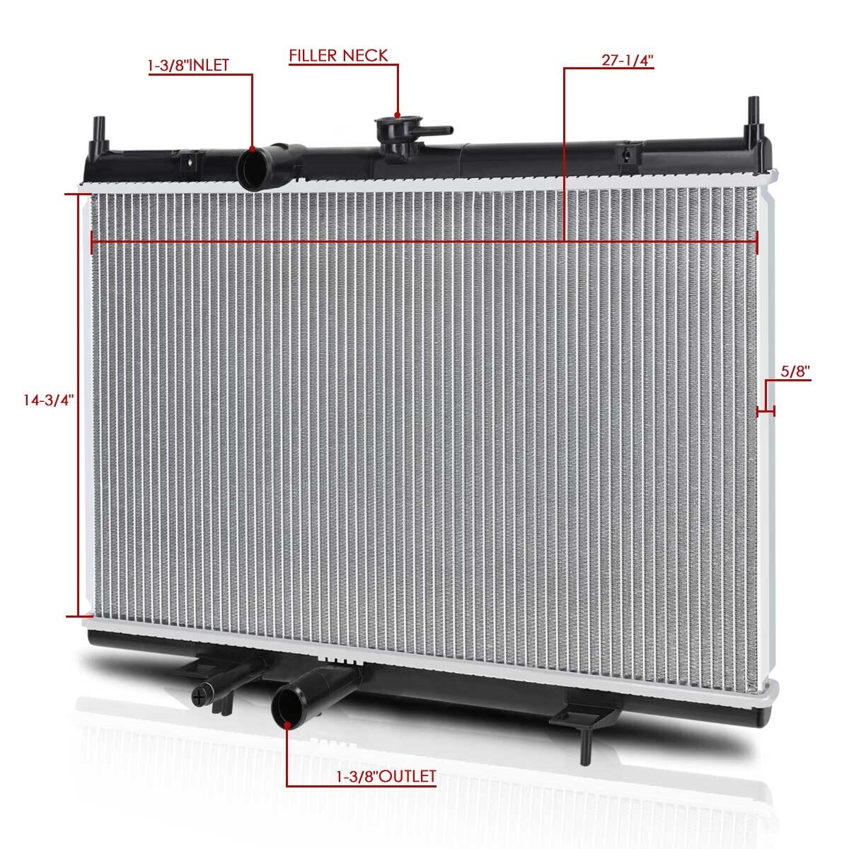 DPI 2998 Aluminum Core Racing Cooling Radiator for 07-12 Nissan Sentra ...
