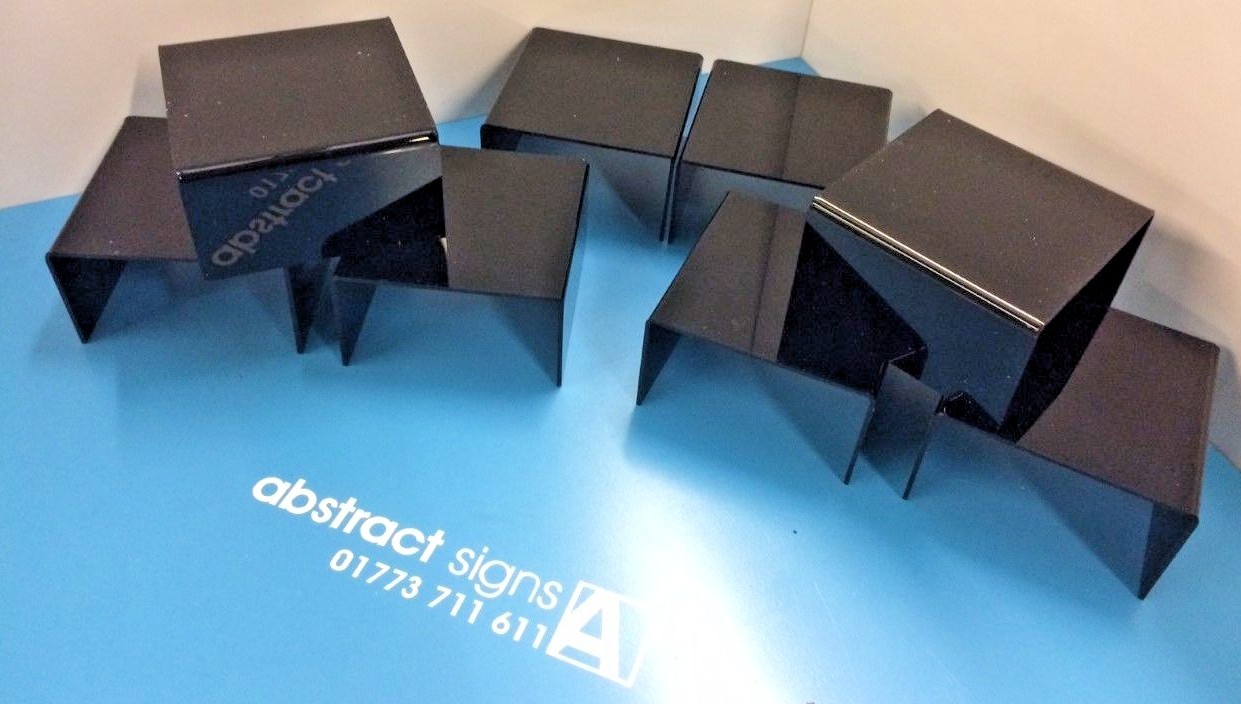 Pack Set 8 Black Acrylic Perspex Risers Stands Bridge DISPLAY SHOP ...