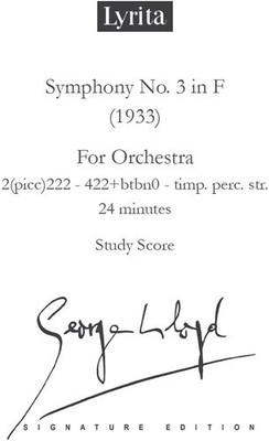 George Lloyd - Symphony No. 3 - Study Score [New ] 9790708217046| eBay