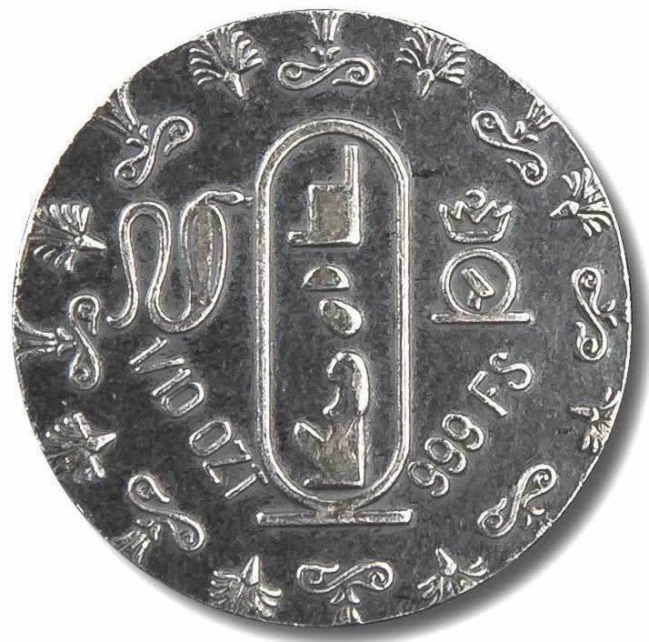 1/10 oz .999 Pure Silver Round Bullion Egyptian Queen Nefertiti UNC. #2 ...