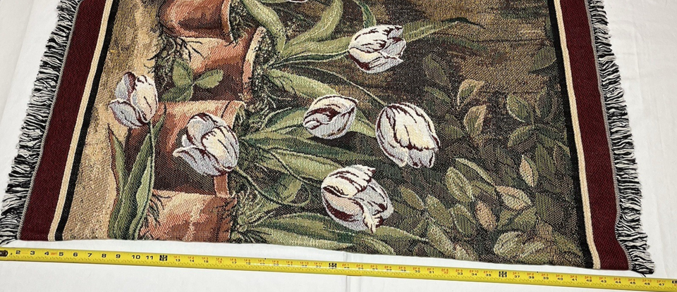 Goodwin Weavers Tulip Tapestry Throw 100% Cotton Fabrice de Villeneuve ...