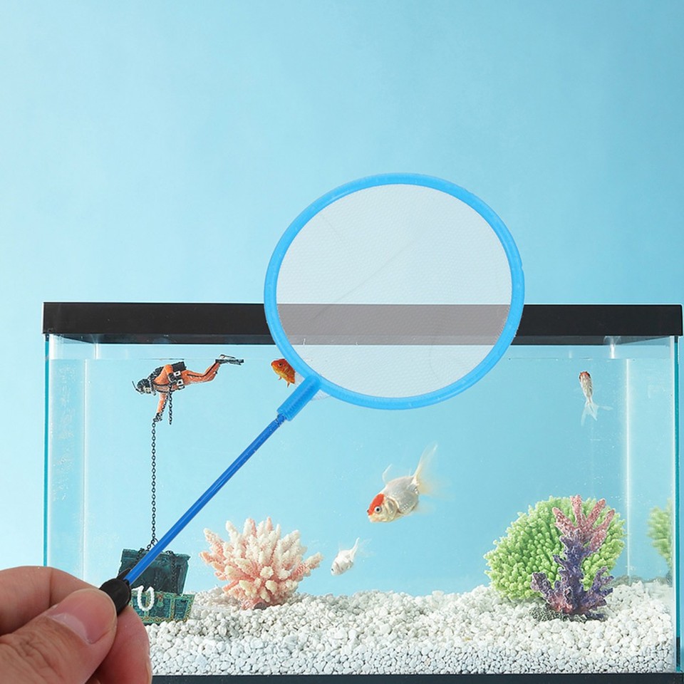 50 PCS Water Tank Cleaning Net Small Fish Food Aquarium Mini Pond ...