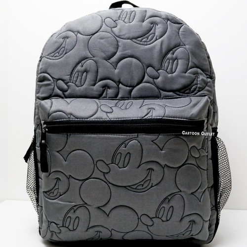Disney Mickey Mouse Large 16" School Backpack Quilted Travel Tote Book ...