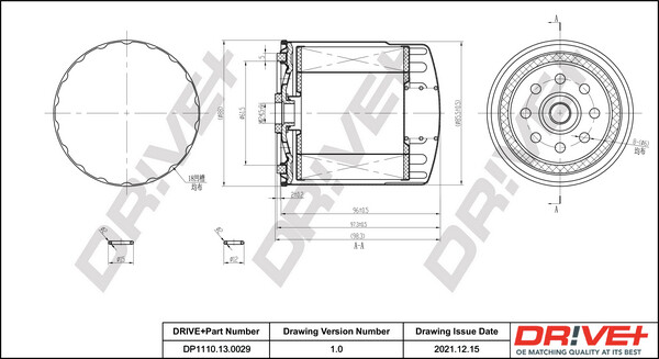 FUEL FILTER DR!VE+ DP1110.13.0029 FOR AEBI,DAEWOO,MERCEDES-BENZ ...
