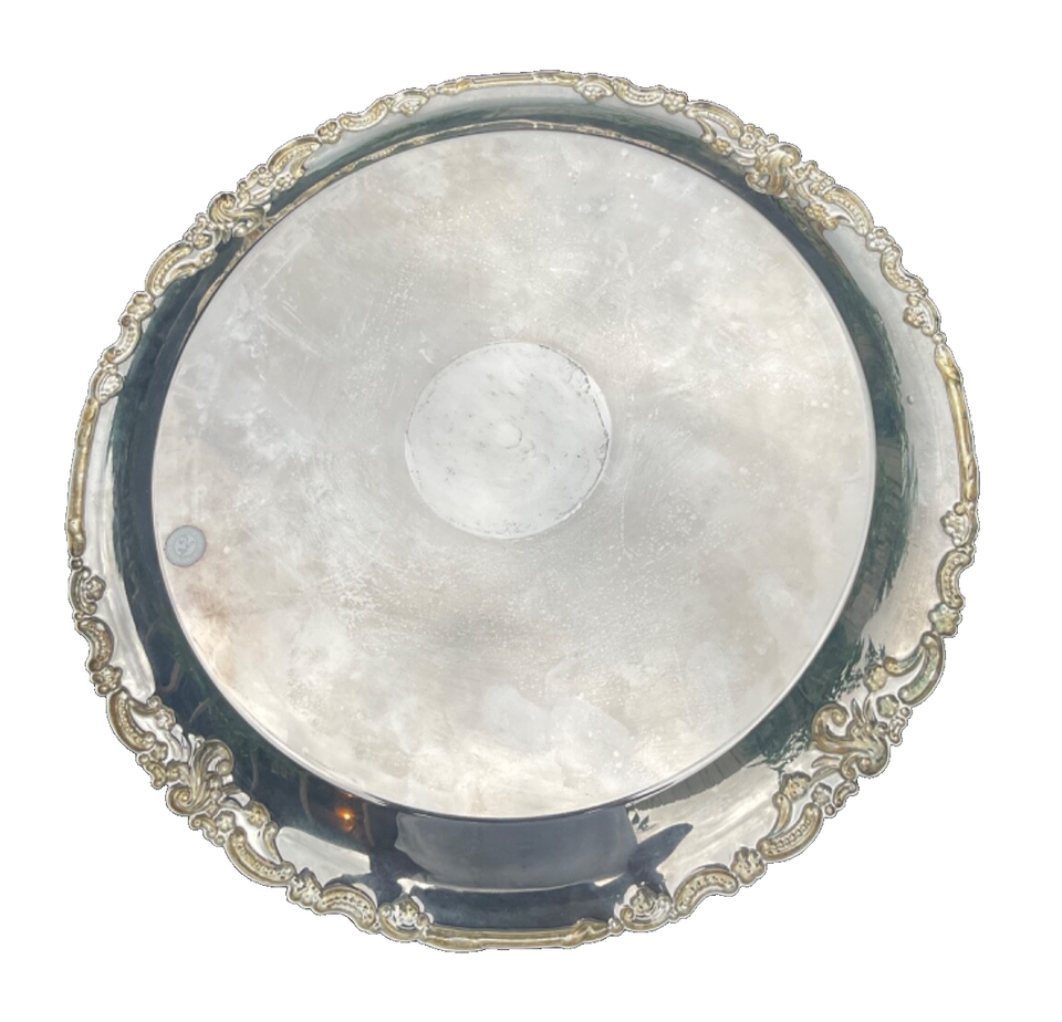 GODINGER SILVER ART CO. LTD. Silver Plated ROUND Serving Party Tray ...