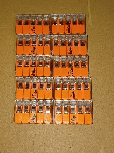 Wago 221-415 Lever-Nuts wire splicing connectors/Lot of 10/NOS/24-12awg ...